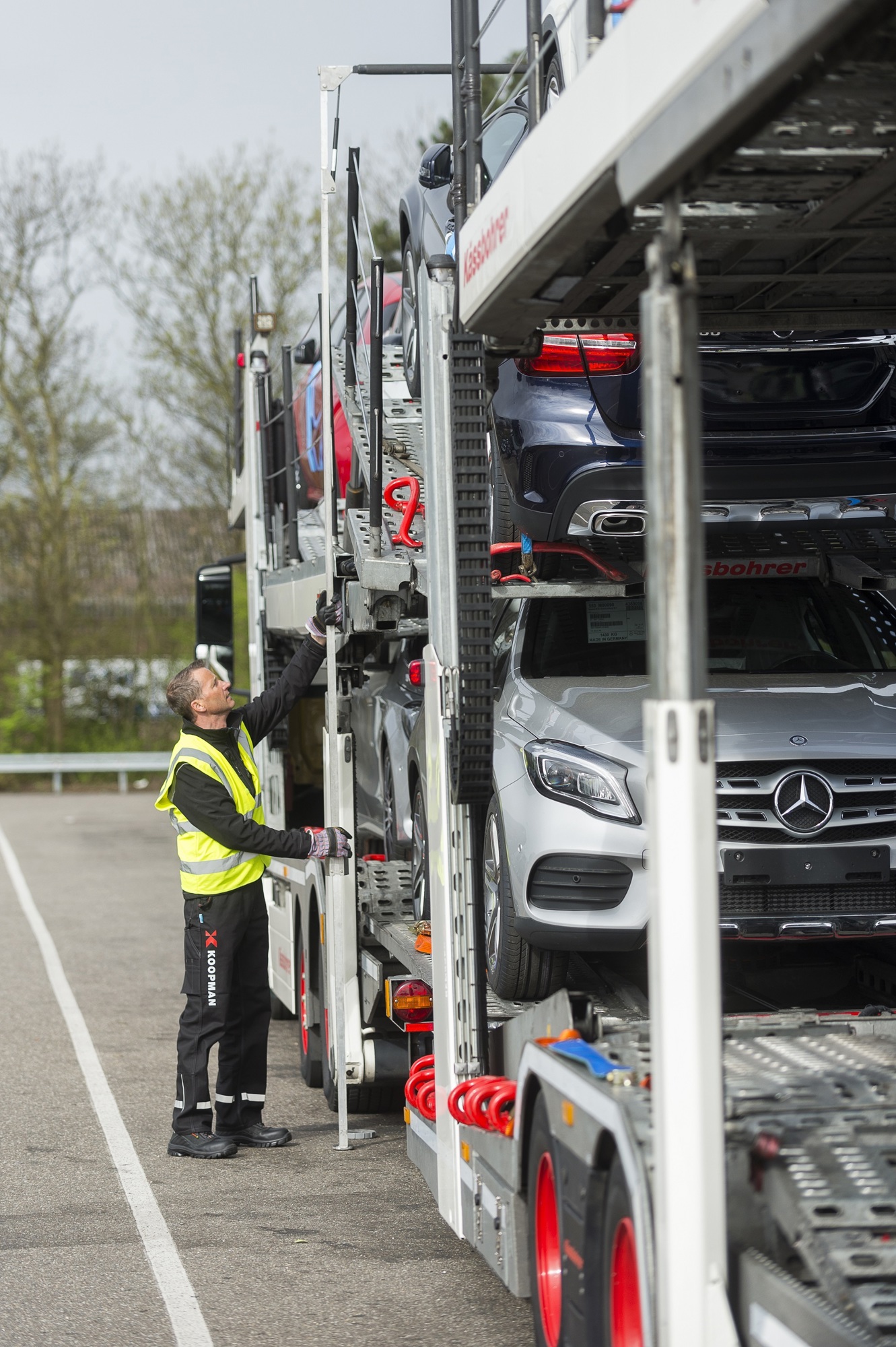 transport van auto's | met hiker | Koopman